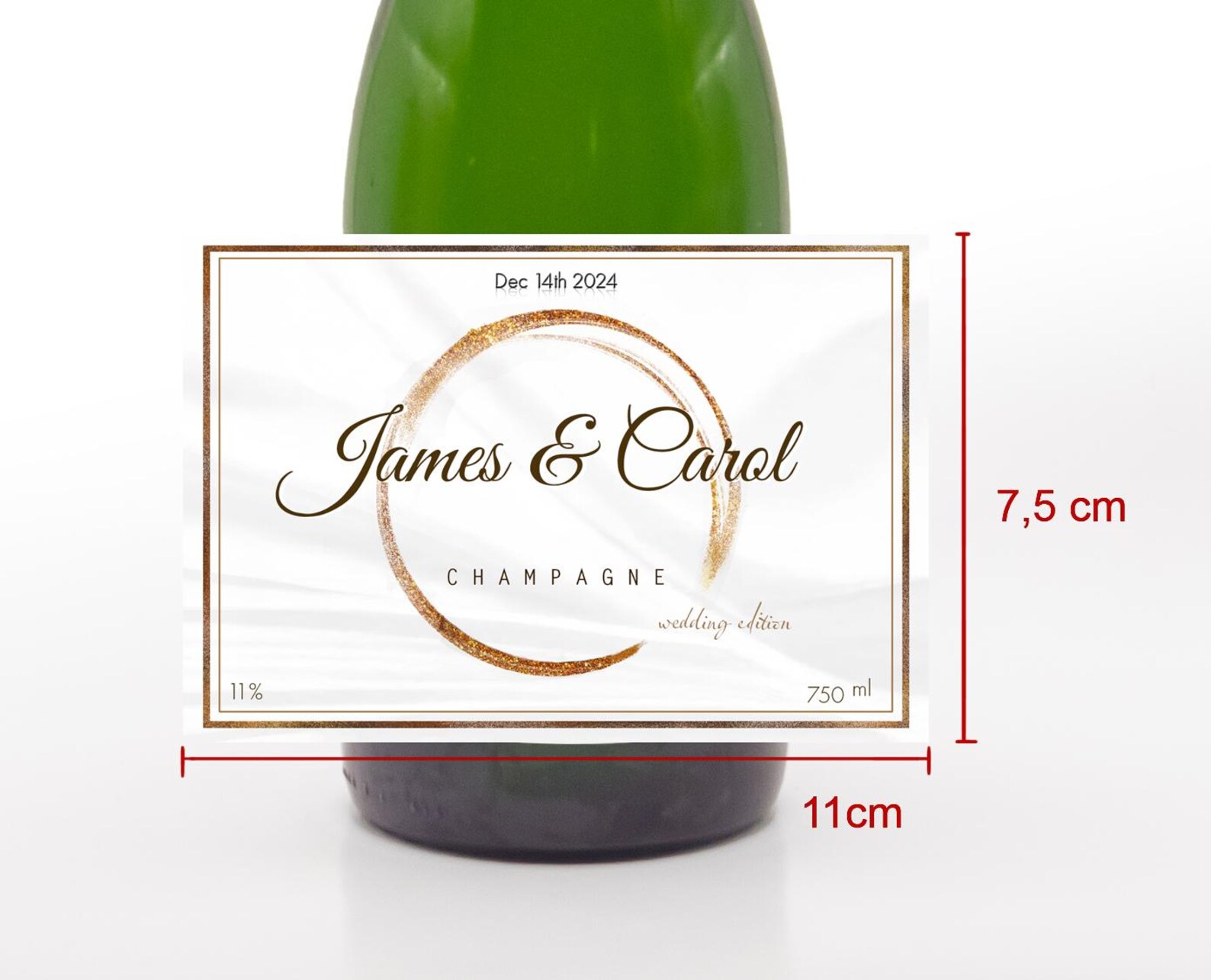 Champagne Label Wedding Edition - NO CANVA - Etsy