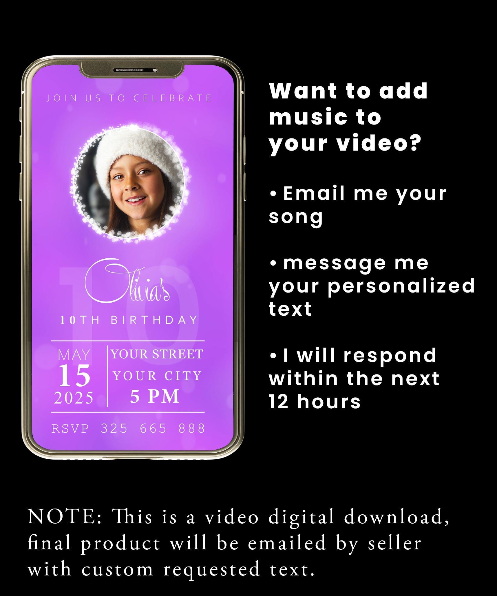 Animated Video Birthday Invitation - Etsy