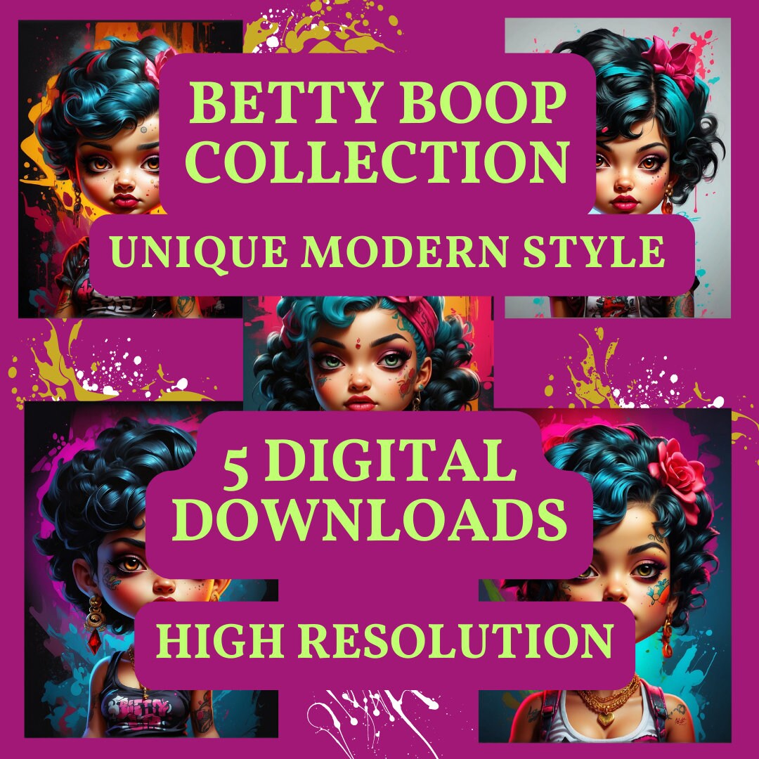 Betty Boop Urban Hip Hop Digital Downloads Modern Day Betty Boop ...