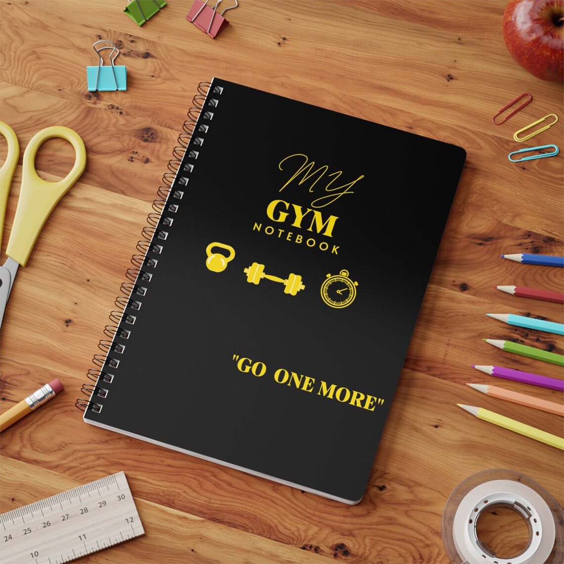 Gym Notebook A5 - Gym Journal - Gym Tracker - Gym Notepad - Gym Gift ...