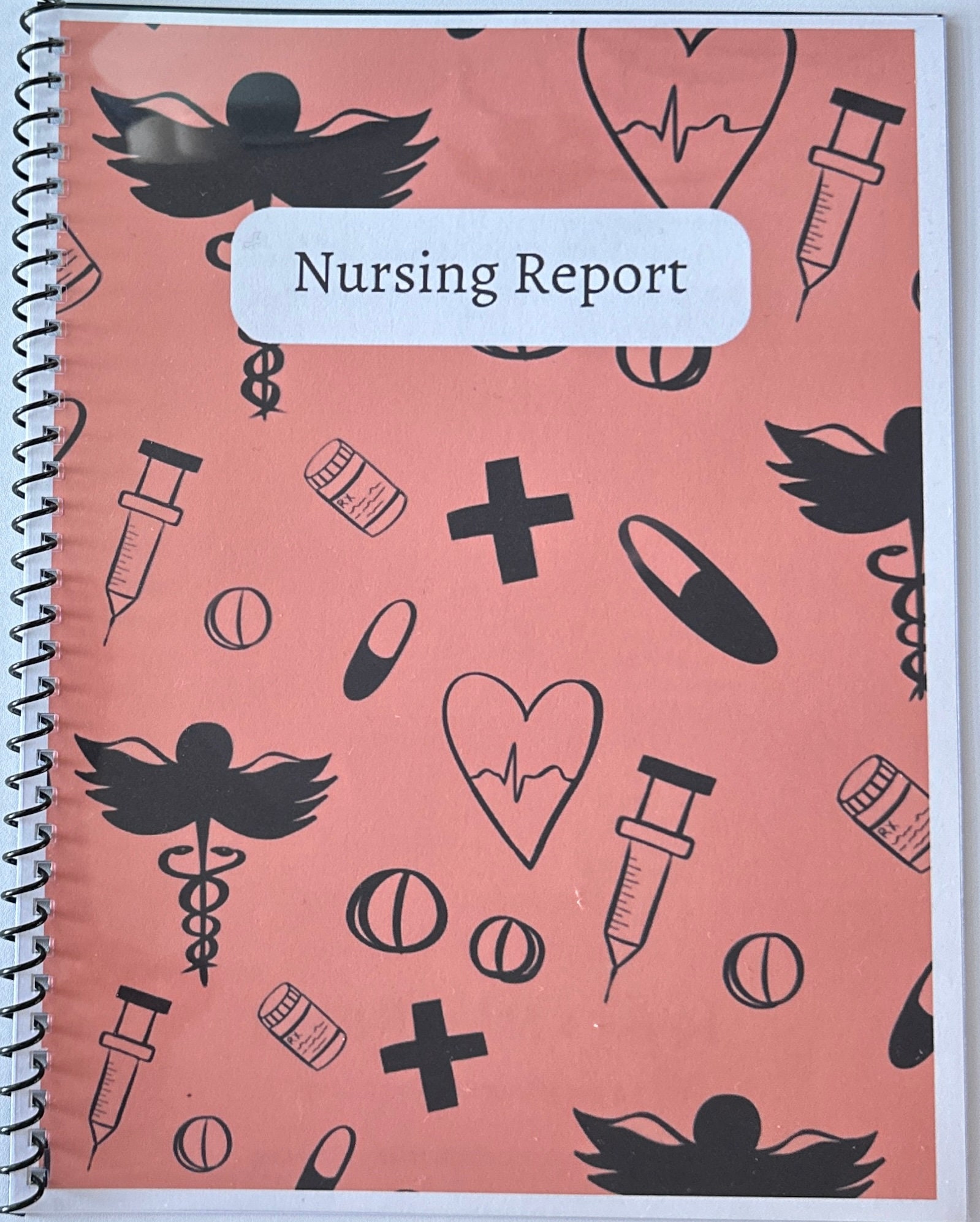Nursing Report Notebook | Spiral Bound | 40 Patients - Etsy