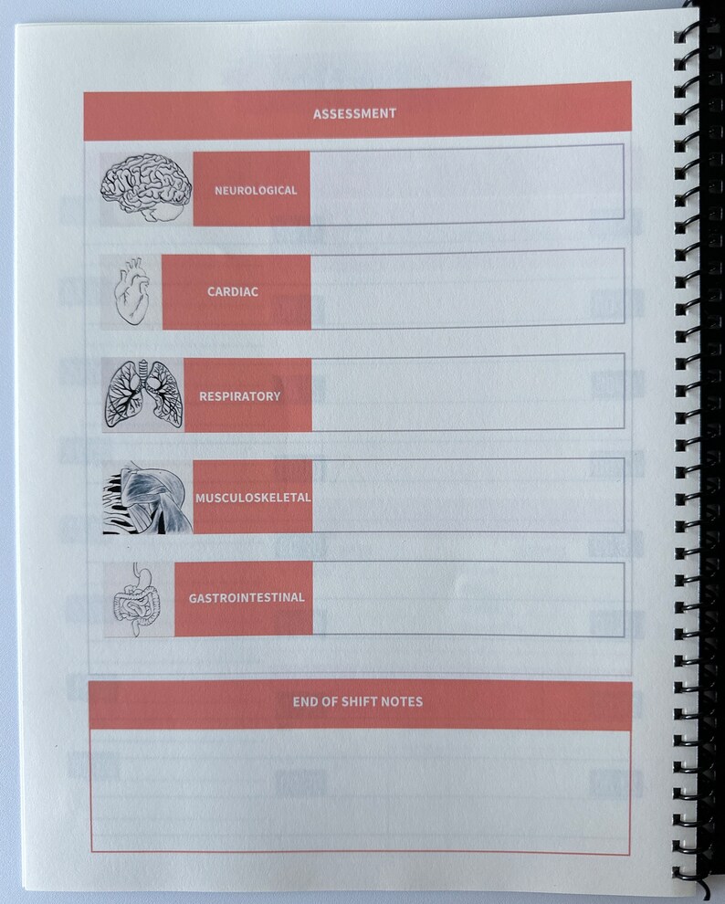 Nursing Report Notebook | Spiral Bound | 40 Patients - Etsy