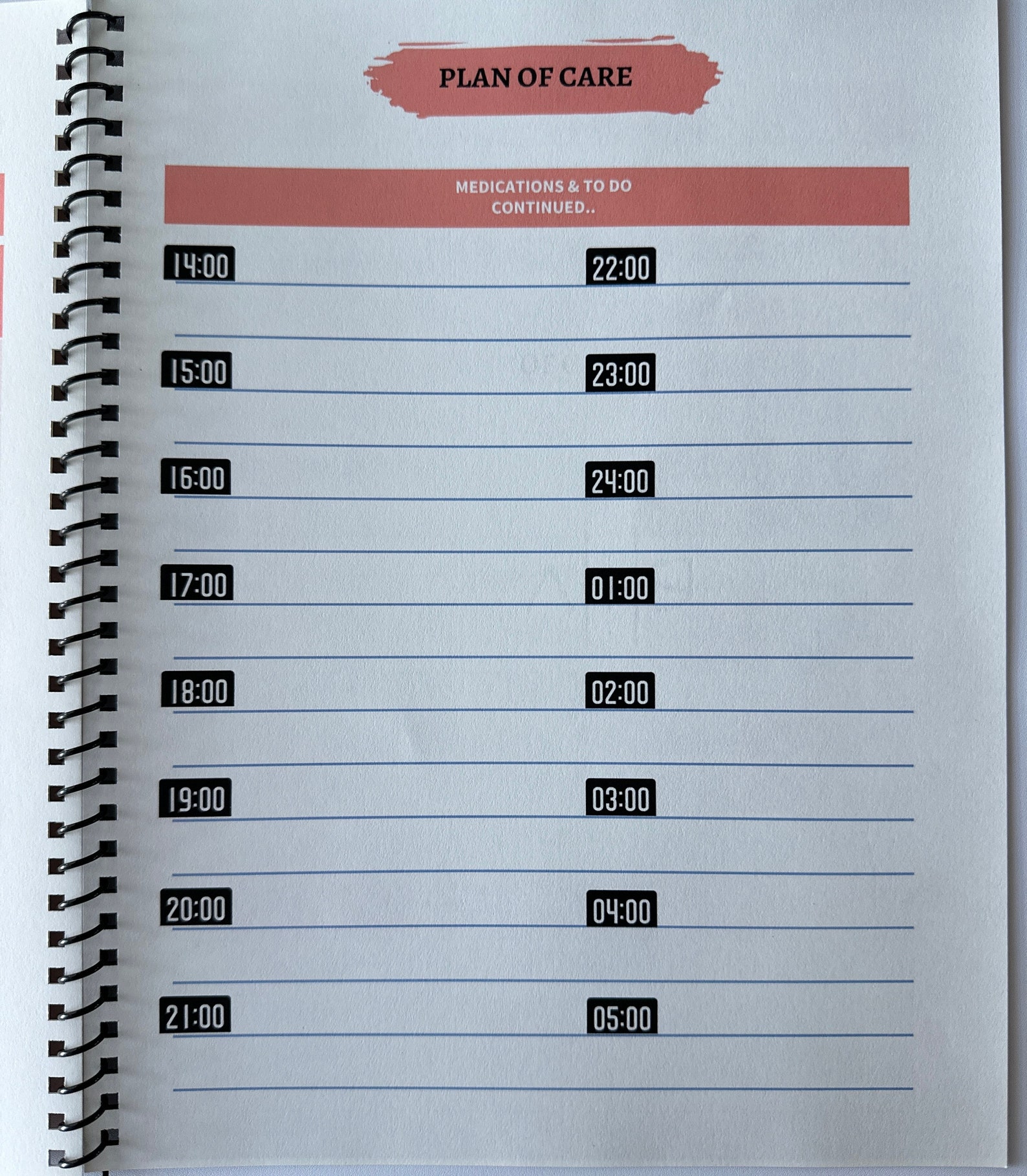 Nursing Report Notebook | Spiral Bound | 40 Patients - Etsy