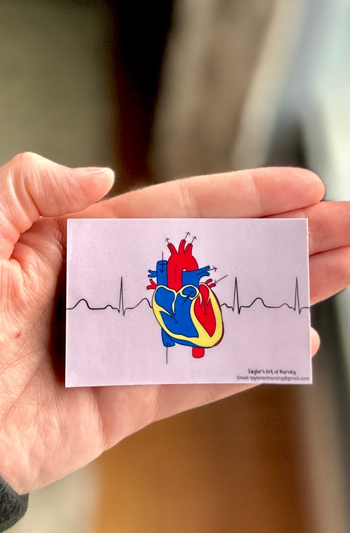Ekg & Heart Anatomy | Sticker | Glossy Finish - Etsy