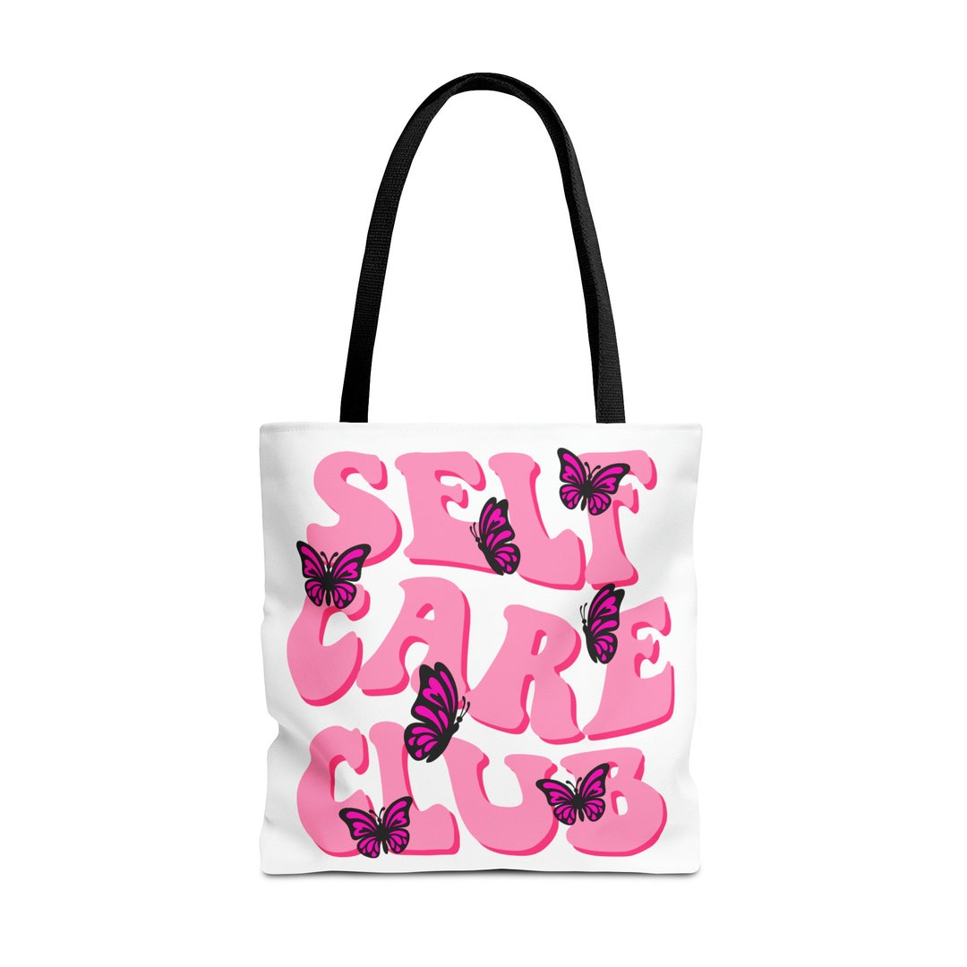 Self Care Club Tote Bag, Self Care Bag, Cute Tote Bag, Book Bag ...
