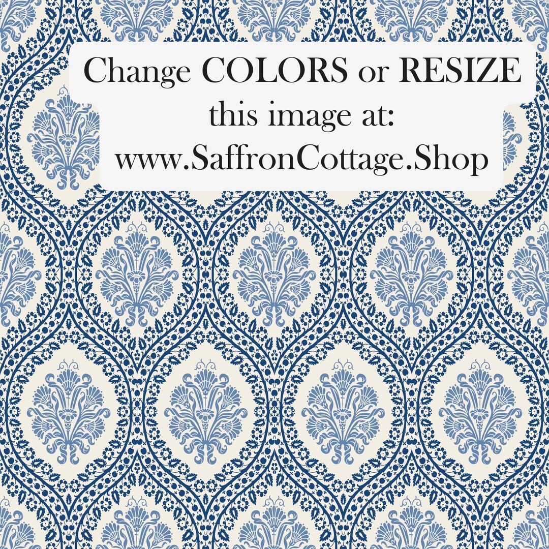 BOMBAY Collection * MORENA Pattern in Any Custom Color * 24x24 Repeat ...