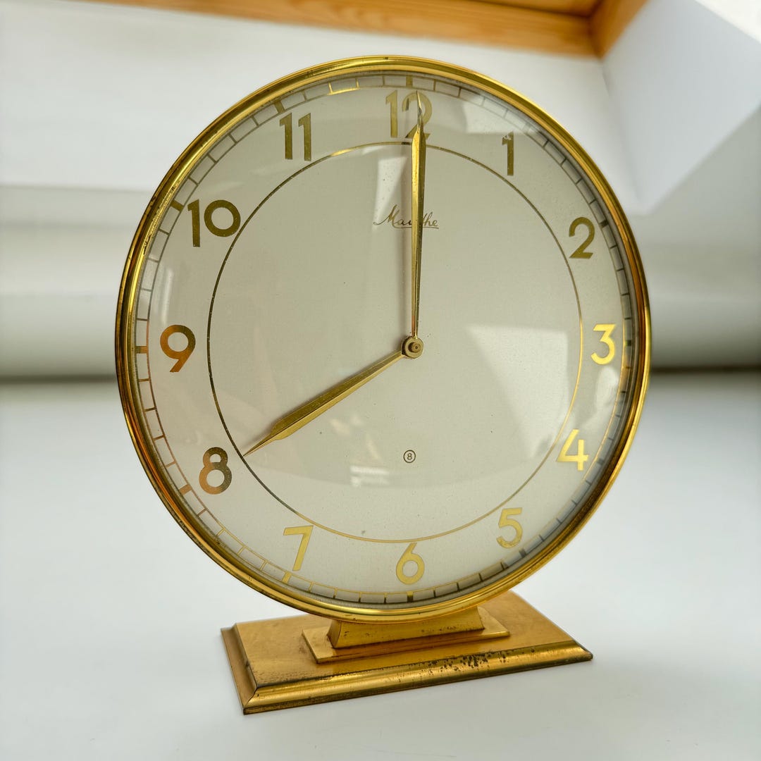 Mid-century Modern Mauthe Desk Clock – 1950s/60s Vintage Mechanical - Etsy