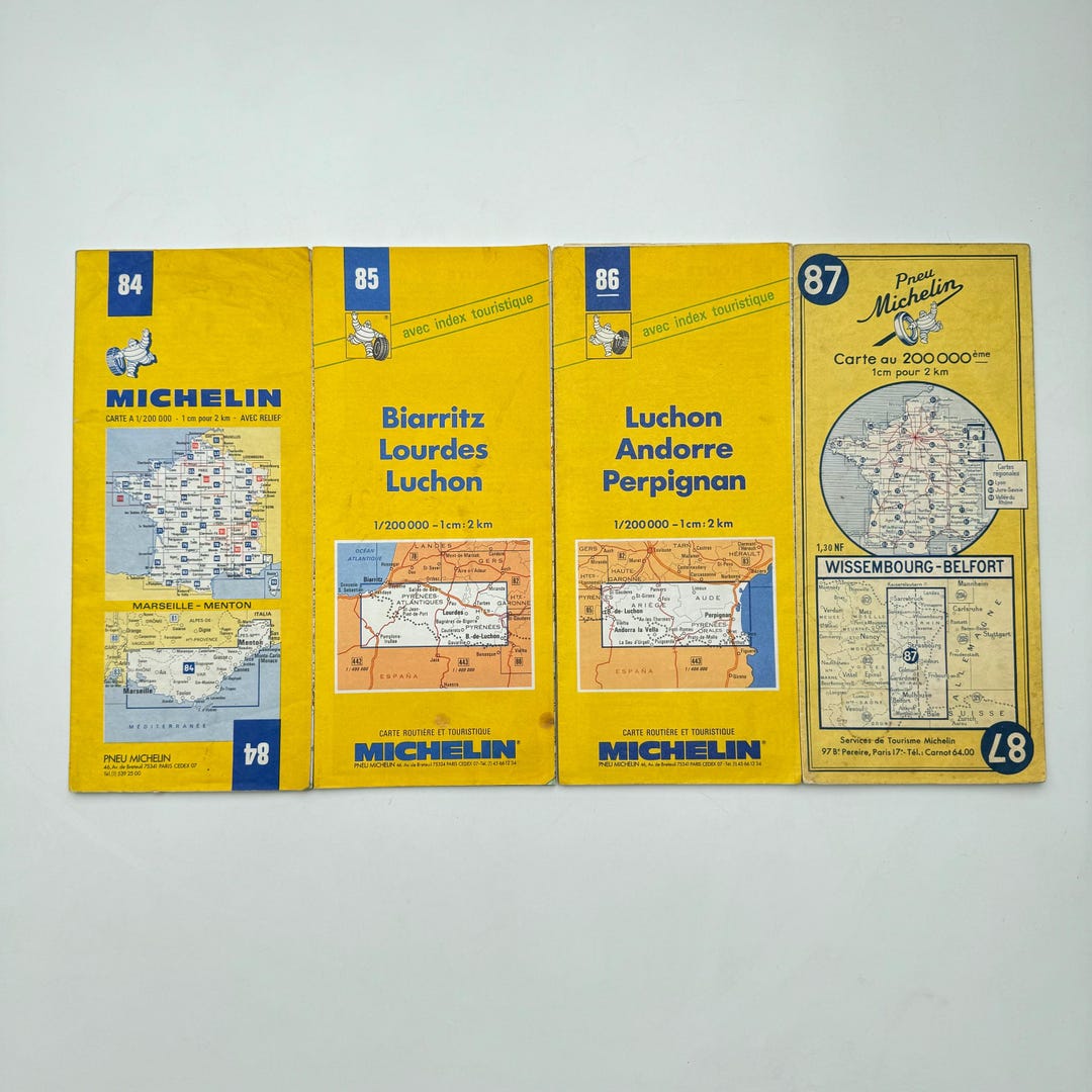 Vintage Collection of Michelin Maps – 1970s to 1990s - Etsy