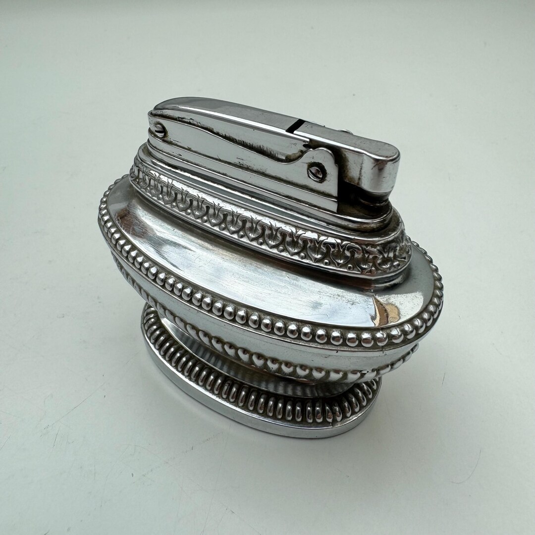 Vintage Silver-toned Table Lighter – Helena Petrol Lighter - Etsy