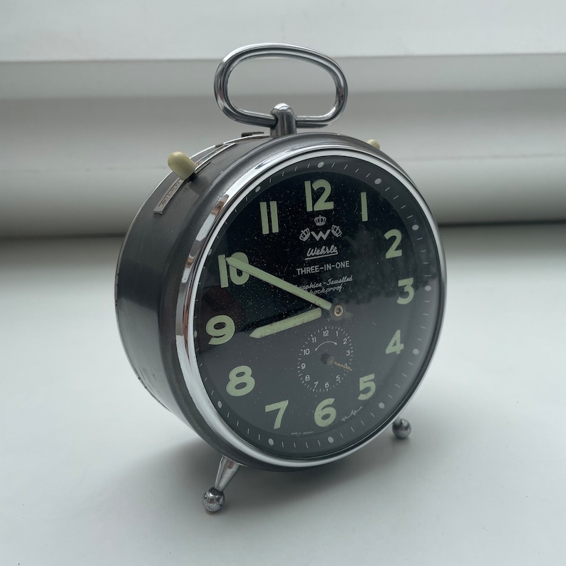 Vintage Rare Wehrle Three-in-one Alarm Clock - 1960s Germany - Etsy