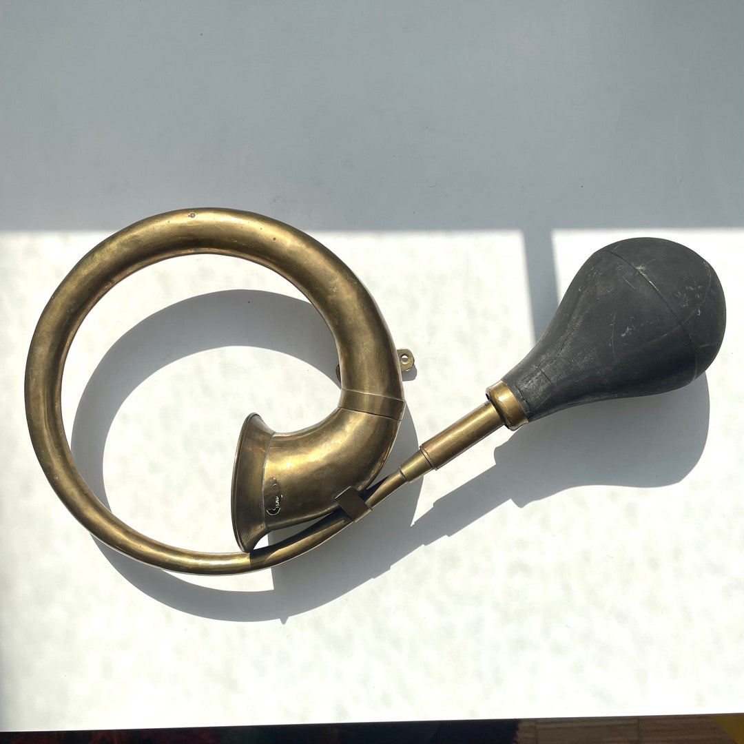 Vintage Brass Car Horn - Antique Winding Exterior Horn From 1910-1920 ...