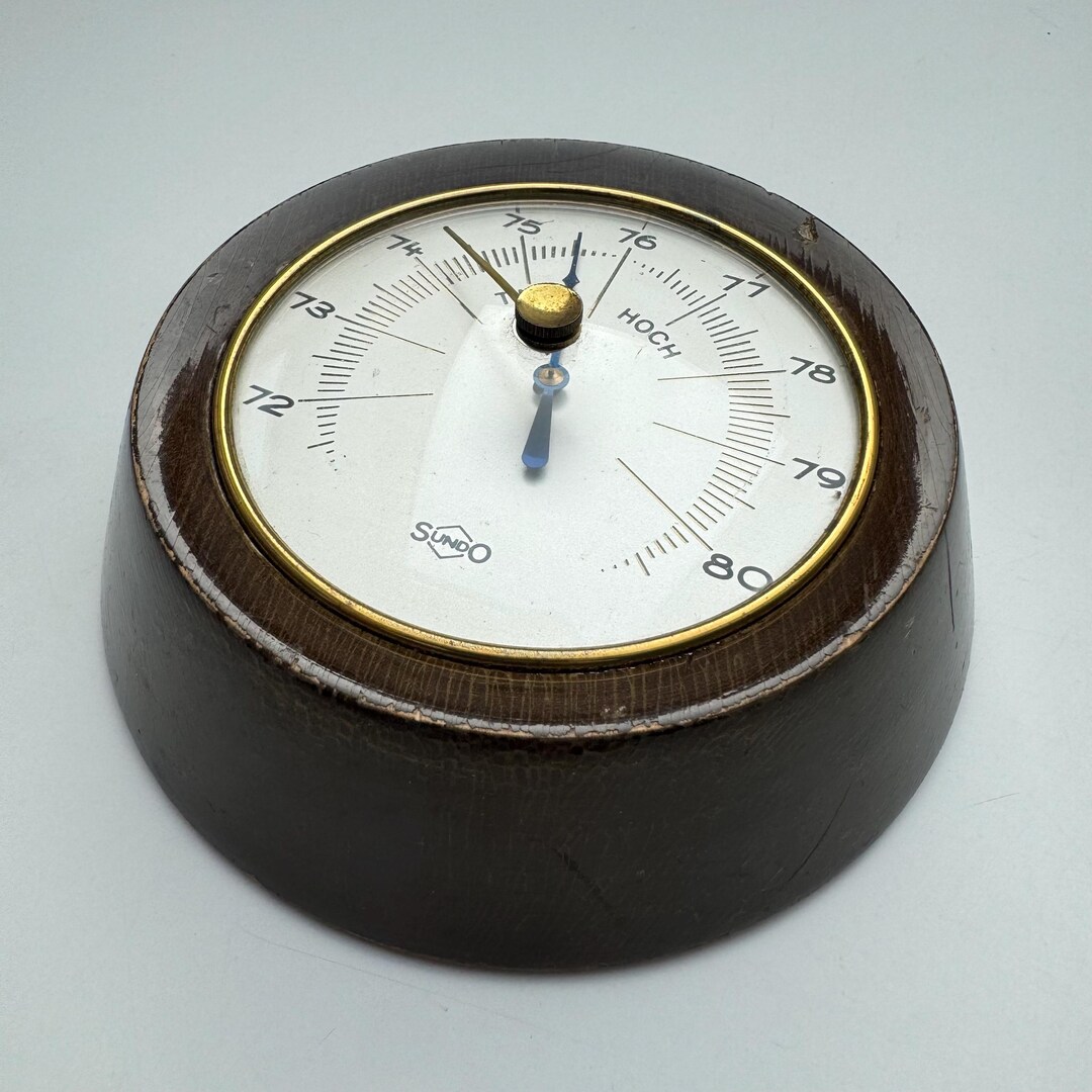 Vintage Sundo Wooden Barometer - Etsy