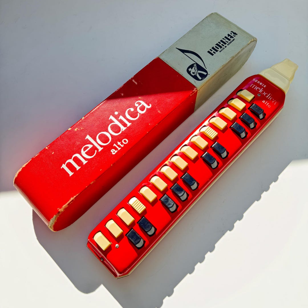 Vintage Hohner Alto Melodica Harmonica/flute - Red, 1970s - Etsy