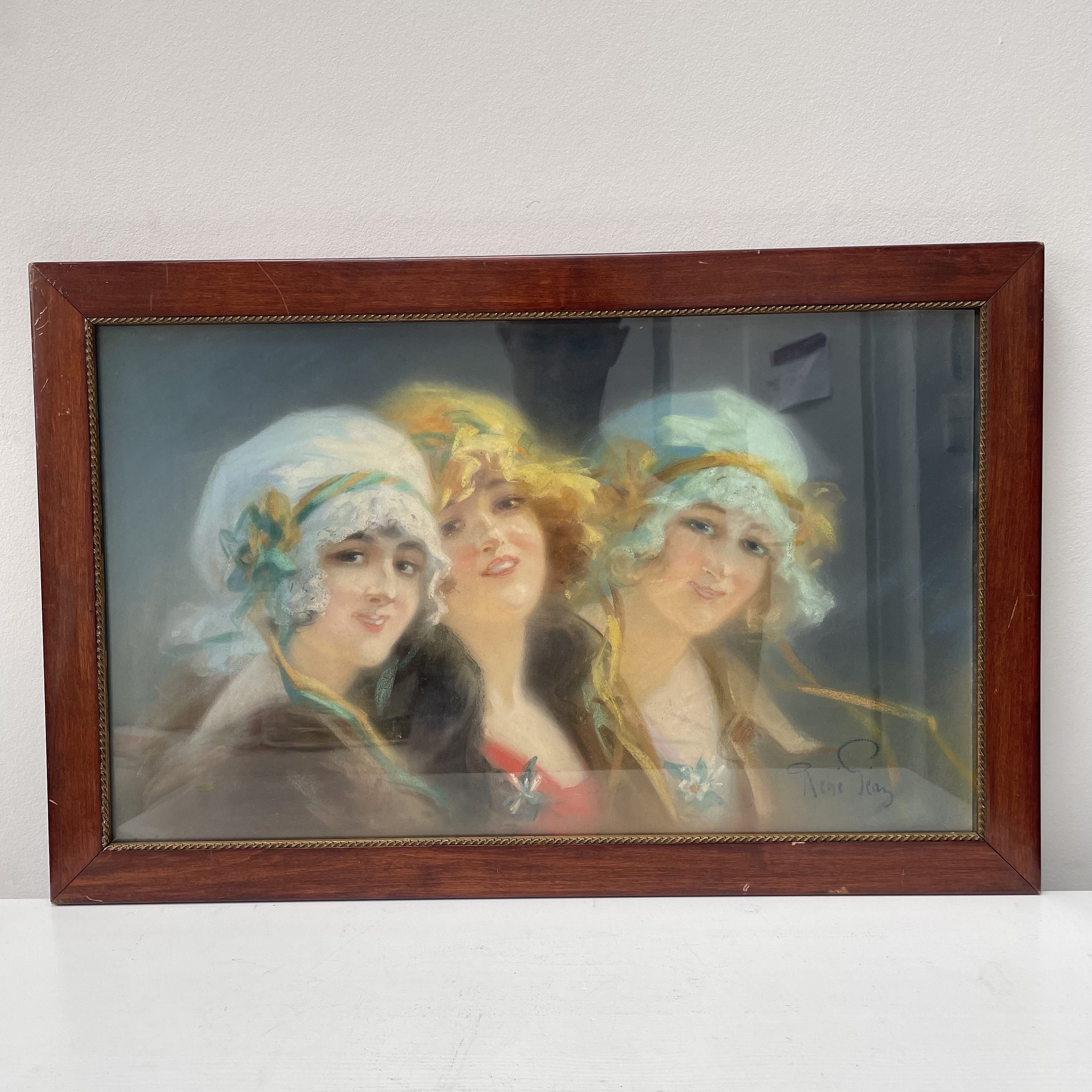 René Louis Pean Original Vintage Pastel Art - Etsy