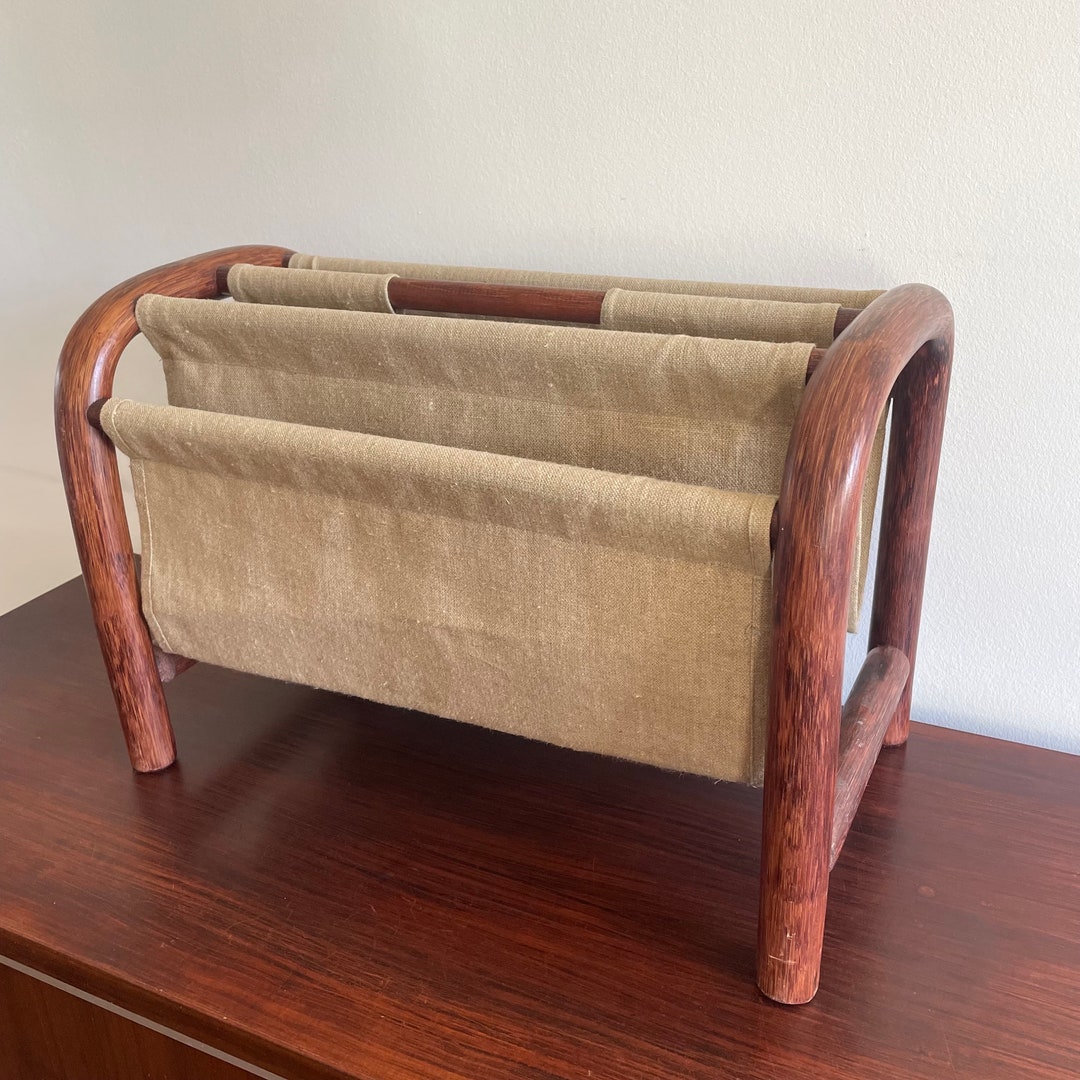 Vintage Wooden Newspaper Stand - Living Room Decor - Etsy