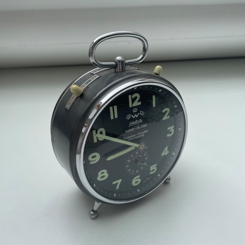 Vintage Rare Wehrle Three-in-one Alarm Clock - 1960s Germany - Etsy