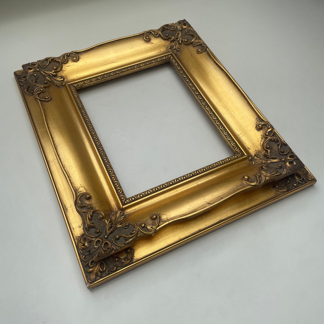 Vintage Gold-toned Wooden Painting Frame - Elegant Decor Accent - Etsy