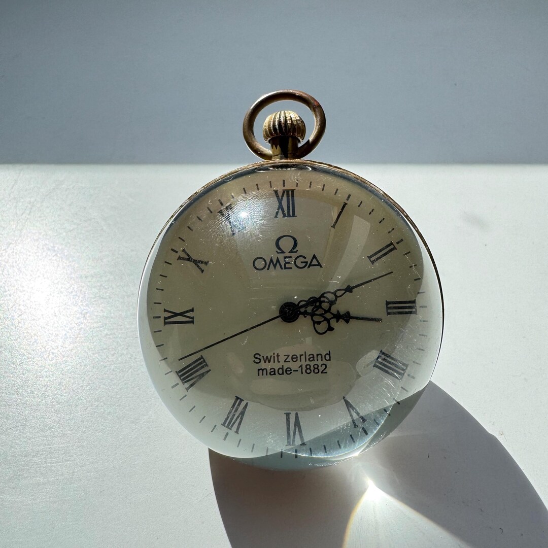 Vintage Glass Sphere Ball Clock – Omega 1882 Style - Etsy