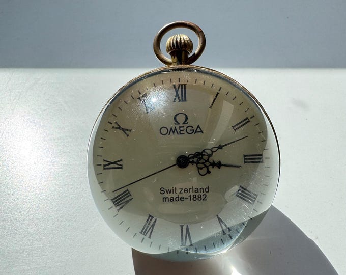 Vintage Glass Sphere Ball Clock – Omega 1882 Style - Etsy