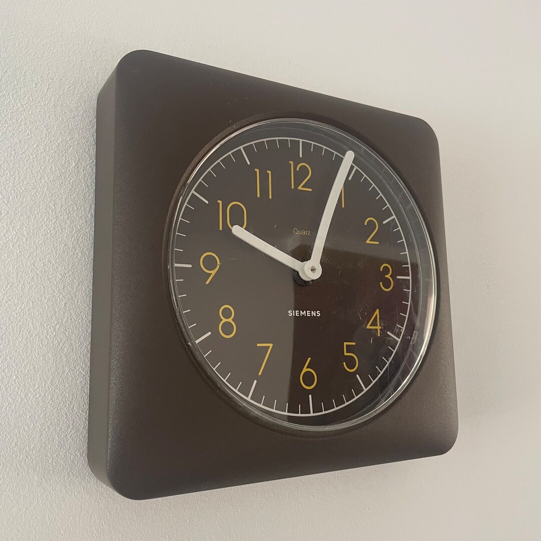 Vintage Siemens Brown Wall Clock - Etsy