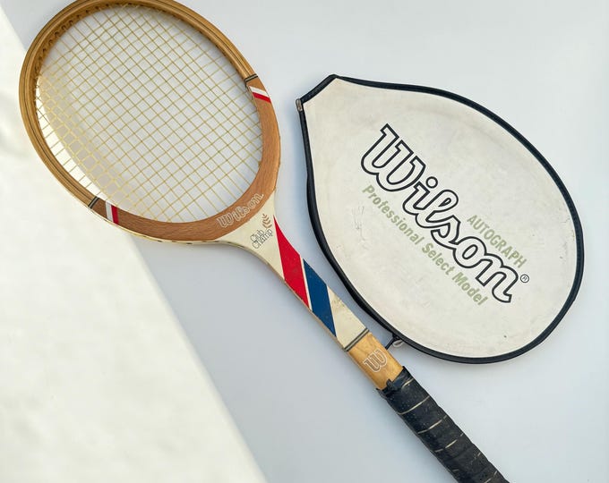 Vintage Wilson Tennis Racket – Club Champ Model With Original ...