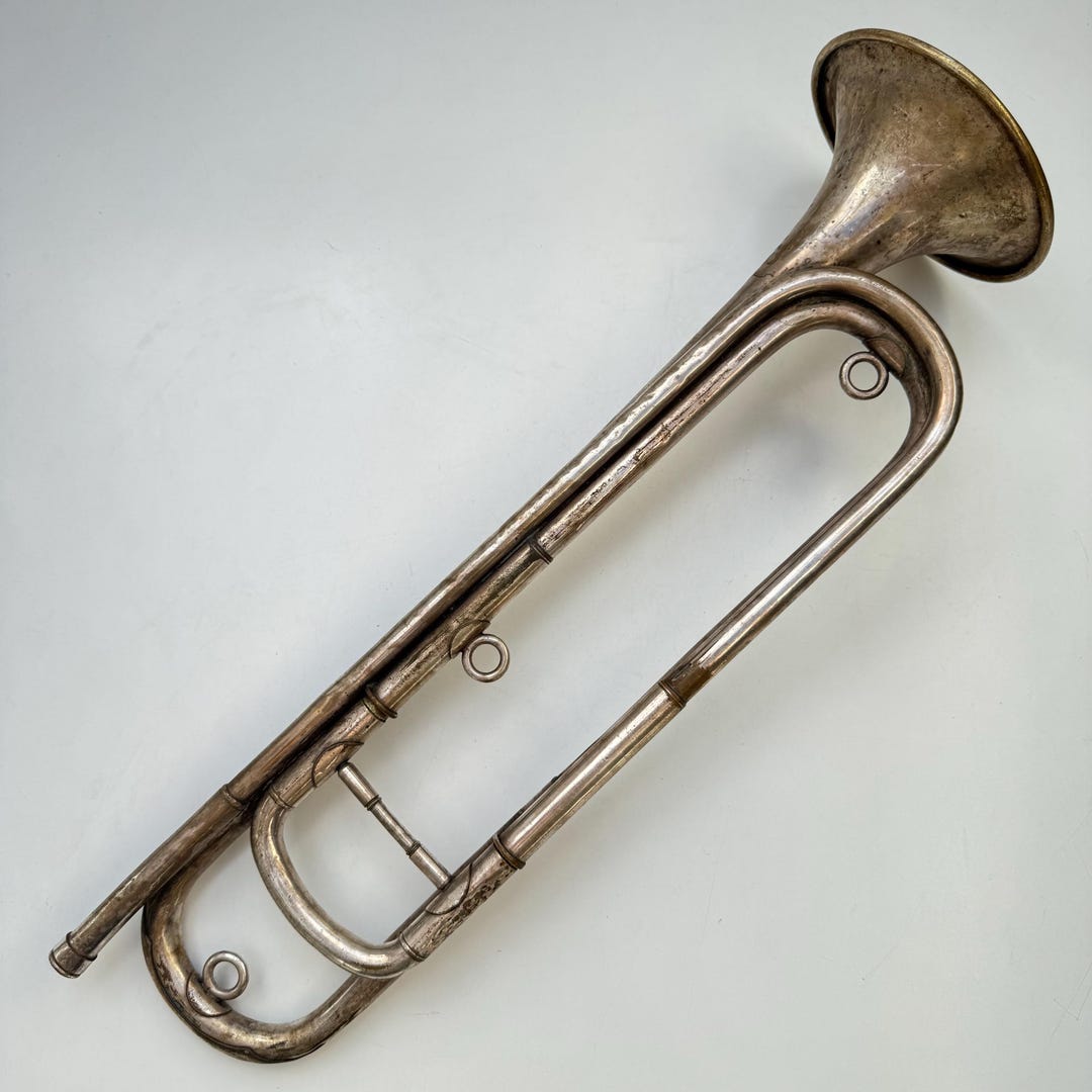 Vintage Couesnon Military Bugle – Silver-plated Cavalry Trumpet, Paris ...