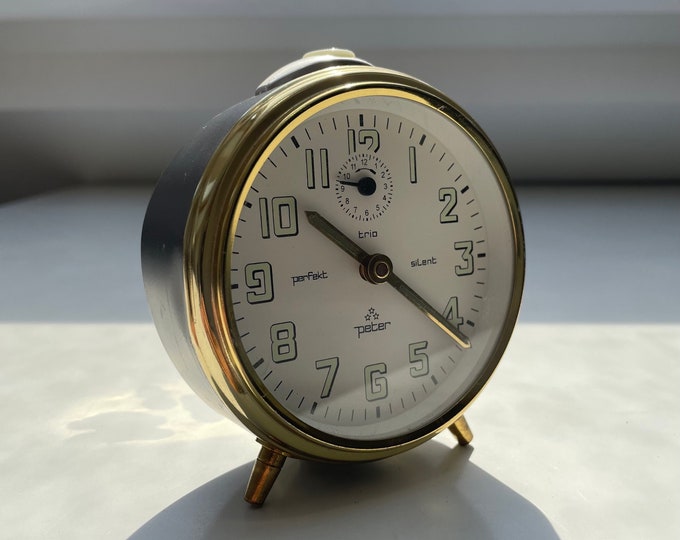 Vintage Peter Trio Perfekt Silent Alarm Clock - Made in Germany - Etsy