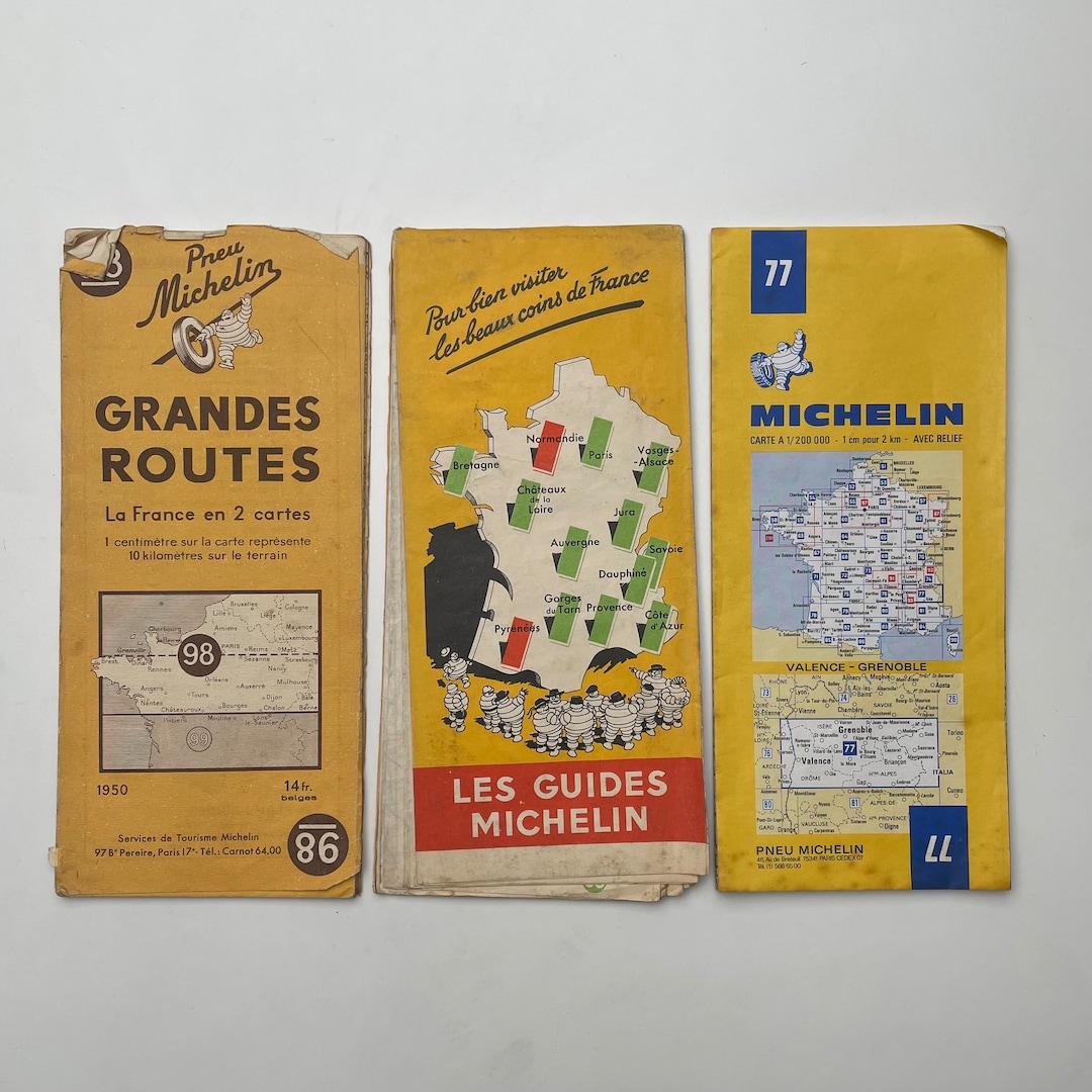 3 Michelin Guides Vintage Michelin Maps - Etsy
