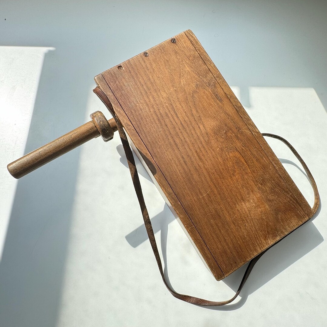 Vintage Big Wooden Rattle - Etsy