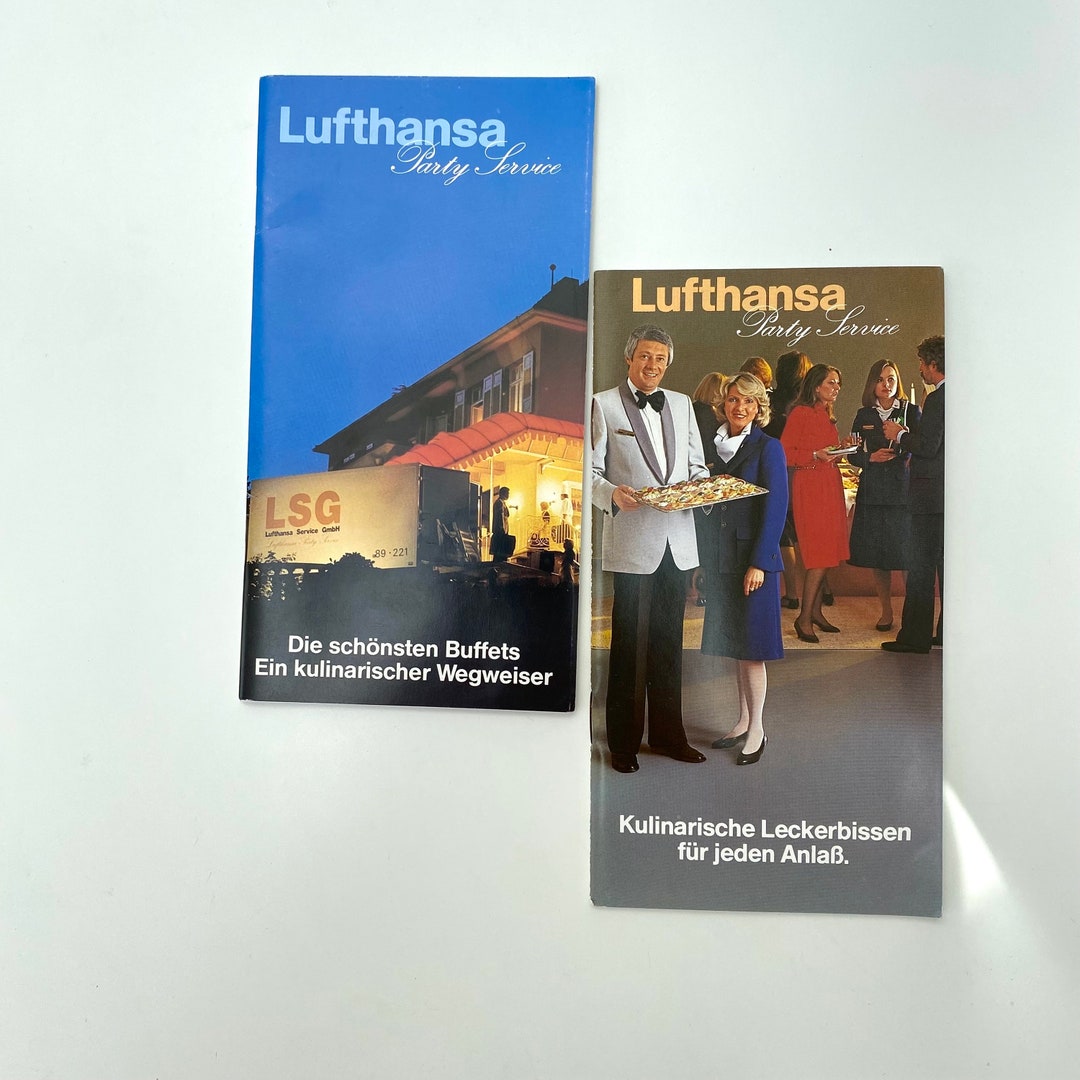 Lufthansa Party Service Vintage Flyers - Etsy
