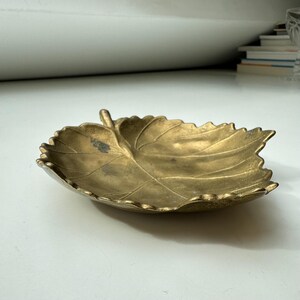 Vintage Small Brass Maple Leaf Tray - Etsy