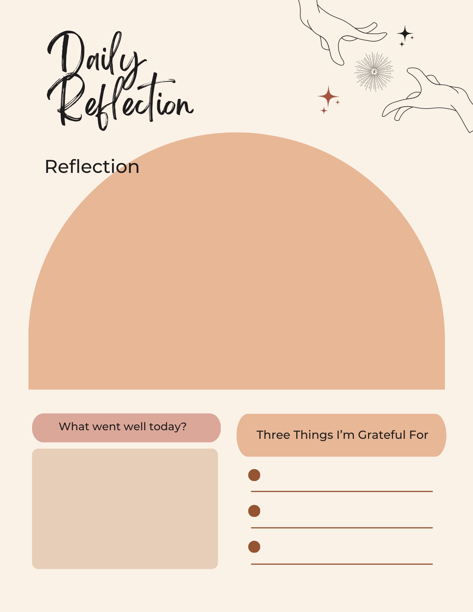 Bohemian Daily Reflection Daily Reflection Sheet Daily Gratitude - Etsy