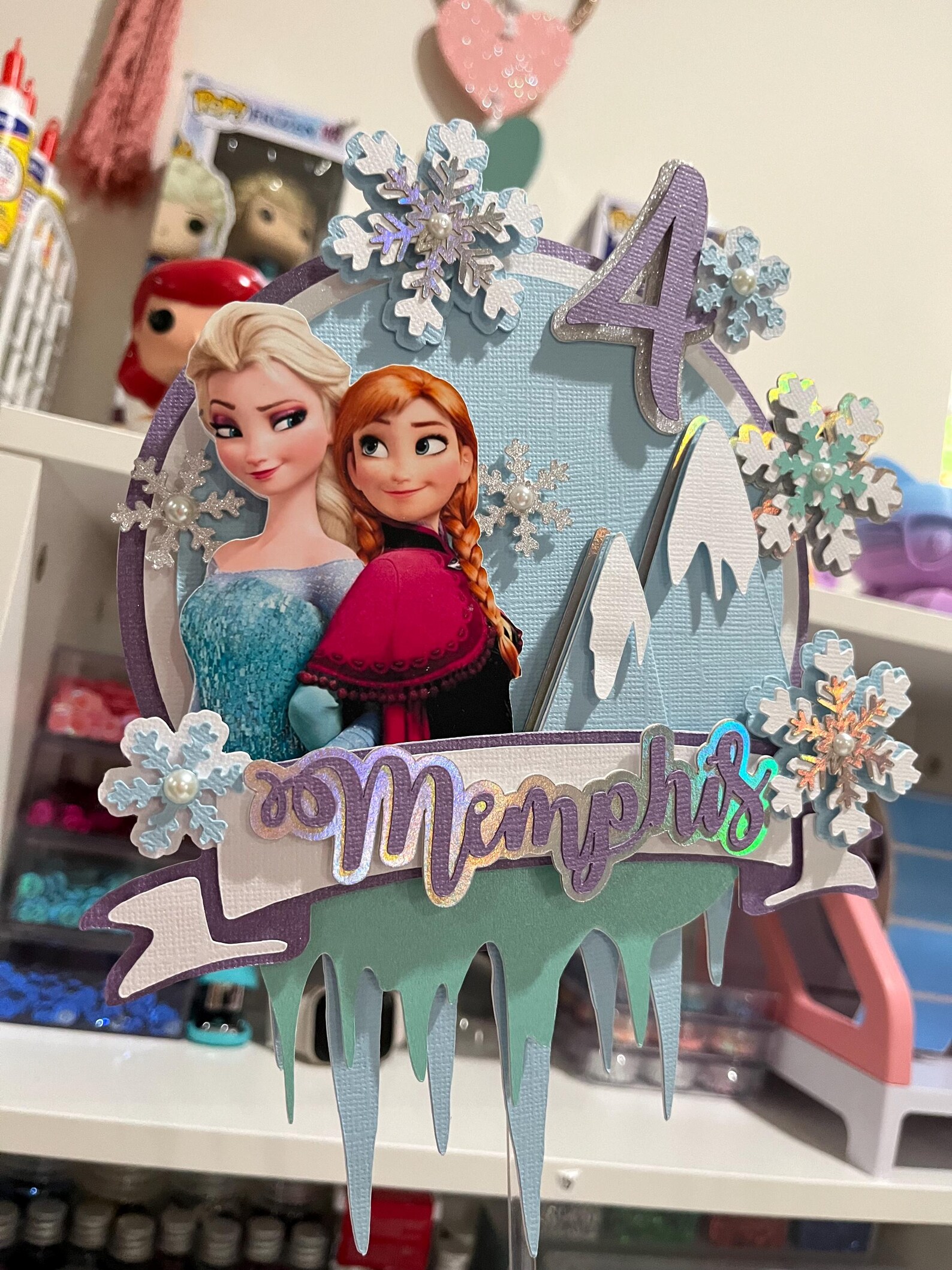 Frozen Cake Topper / Frozen 3D Topper / Frozen Topper / Frozen Birthday ...