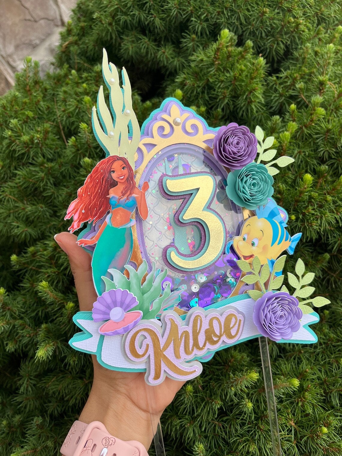 Little Mermaid Cake Topper / Black Little Mermaid Topper /princess Cake ...