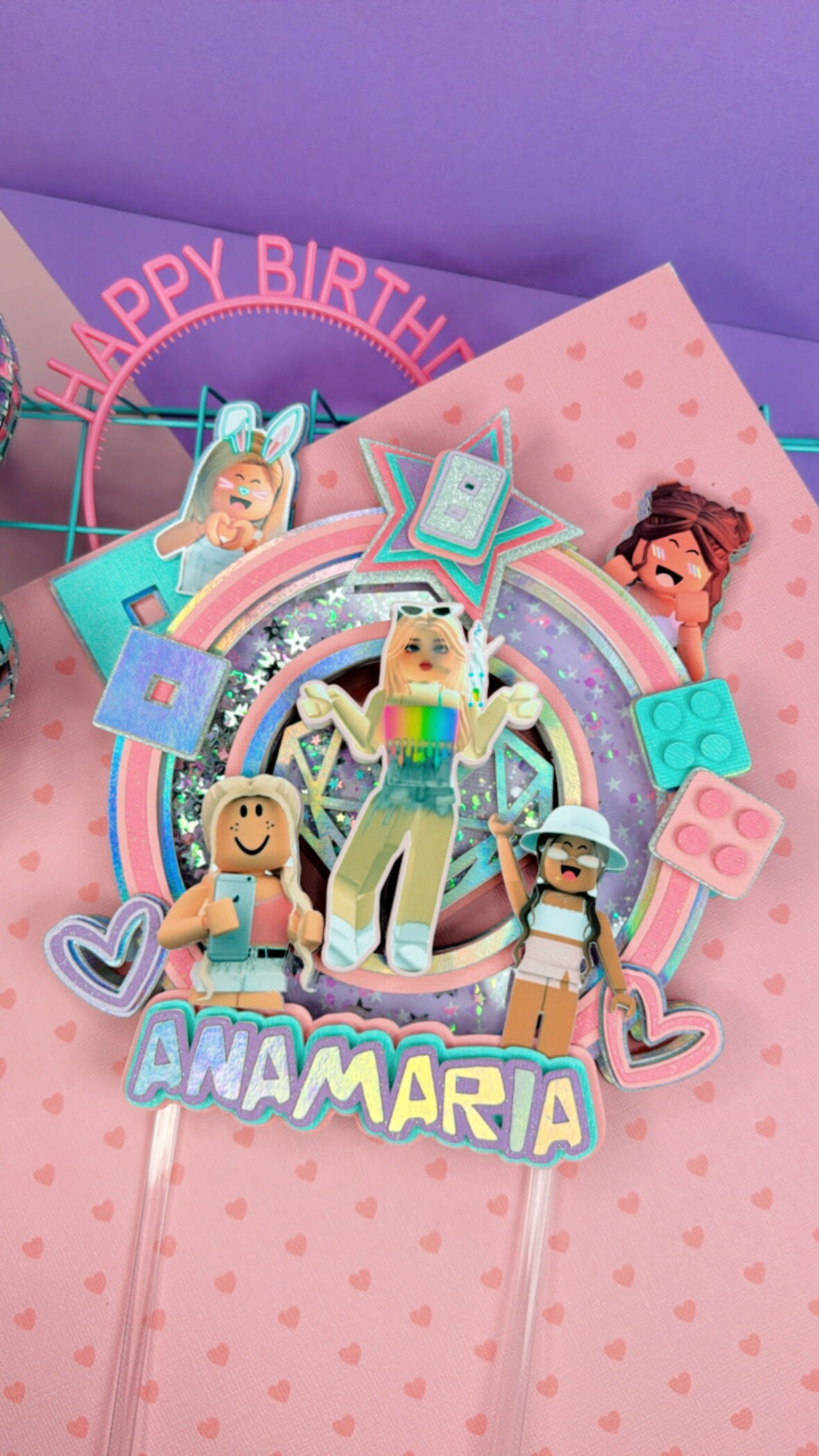 Girls Cake Topper / Girl Gamer Cake Topper / Roblox Cake Topper / Dolly ...