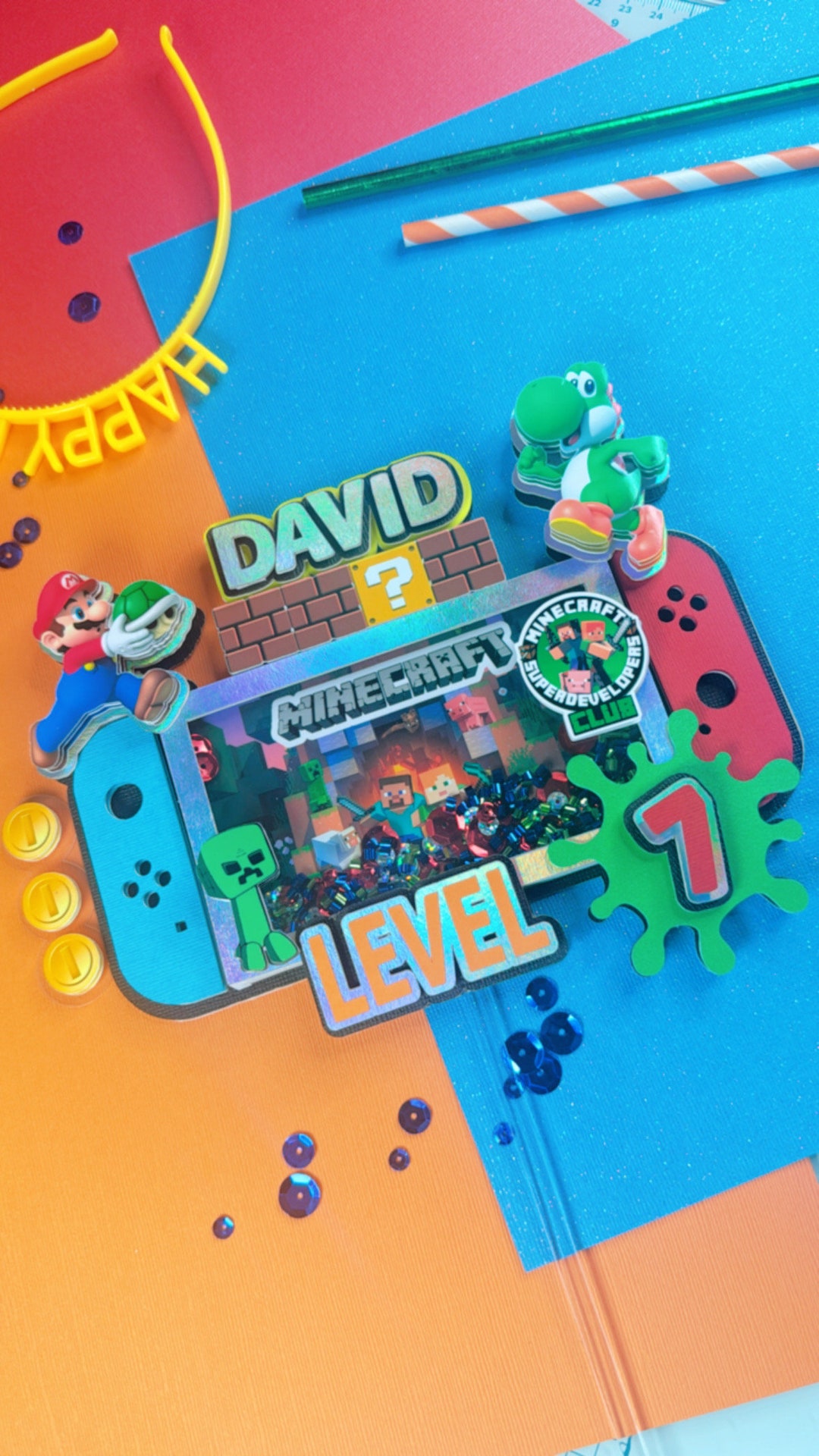 Gamer Cake Topper / Nintendo Switch Cake Topper / Smash Bros Cake ...