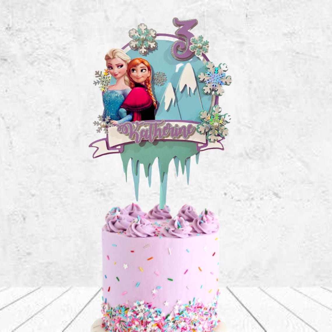 Frozen Cake Topper / Frozen 3D Topper / Frozen Topper / Frozen Birthday ...