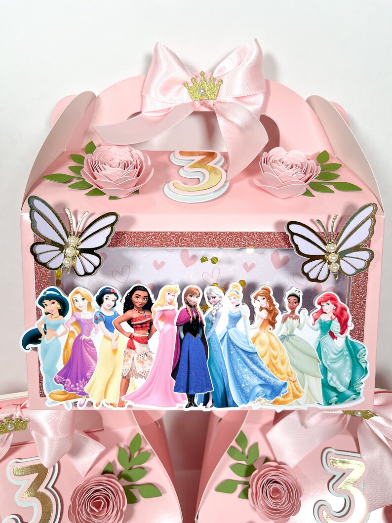 Princess Favor Boxes/princess Treat Box/princess Birthday Party ...