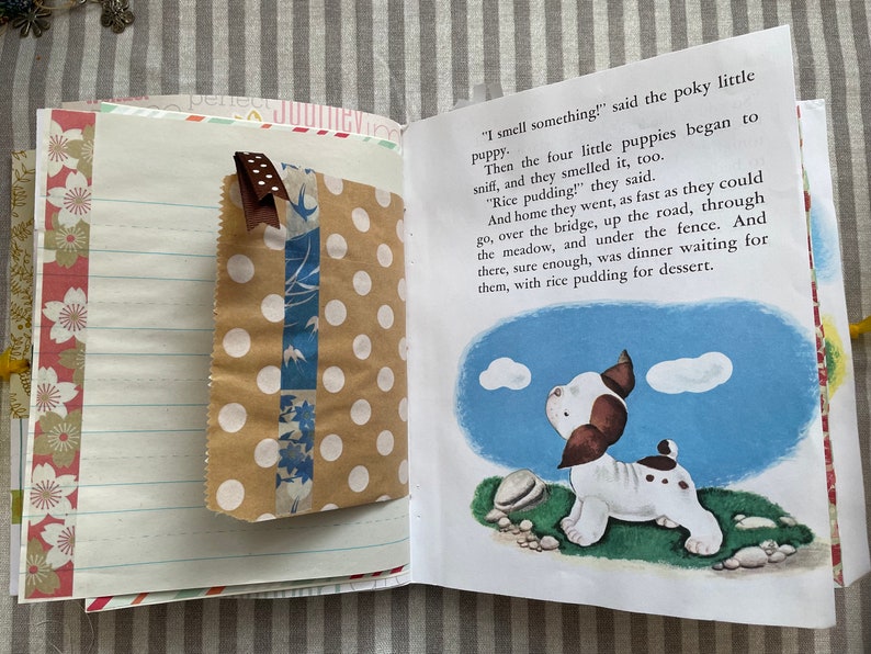 Little Golden Book “the Poky Little Puppy” Junk Journal - Etsy