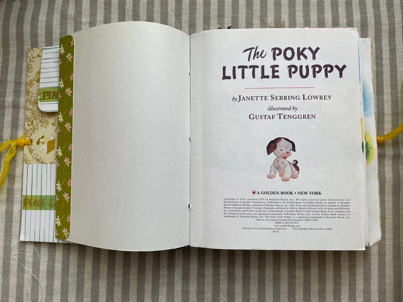 Little Golden Book “the Poky Little Puppy” Junk Journal - Etsy