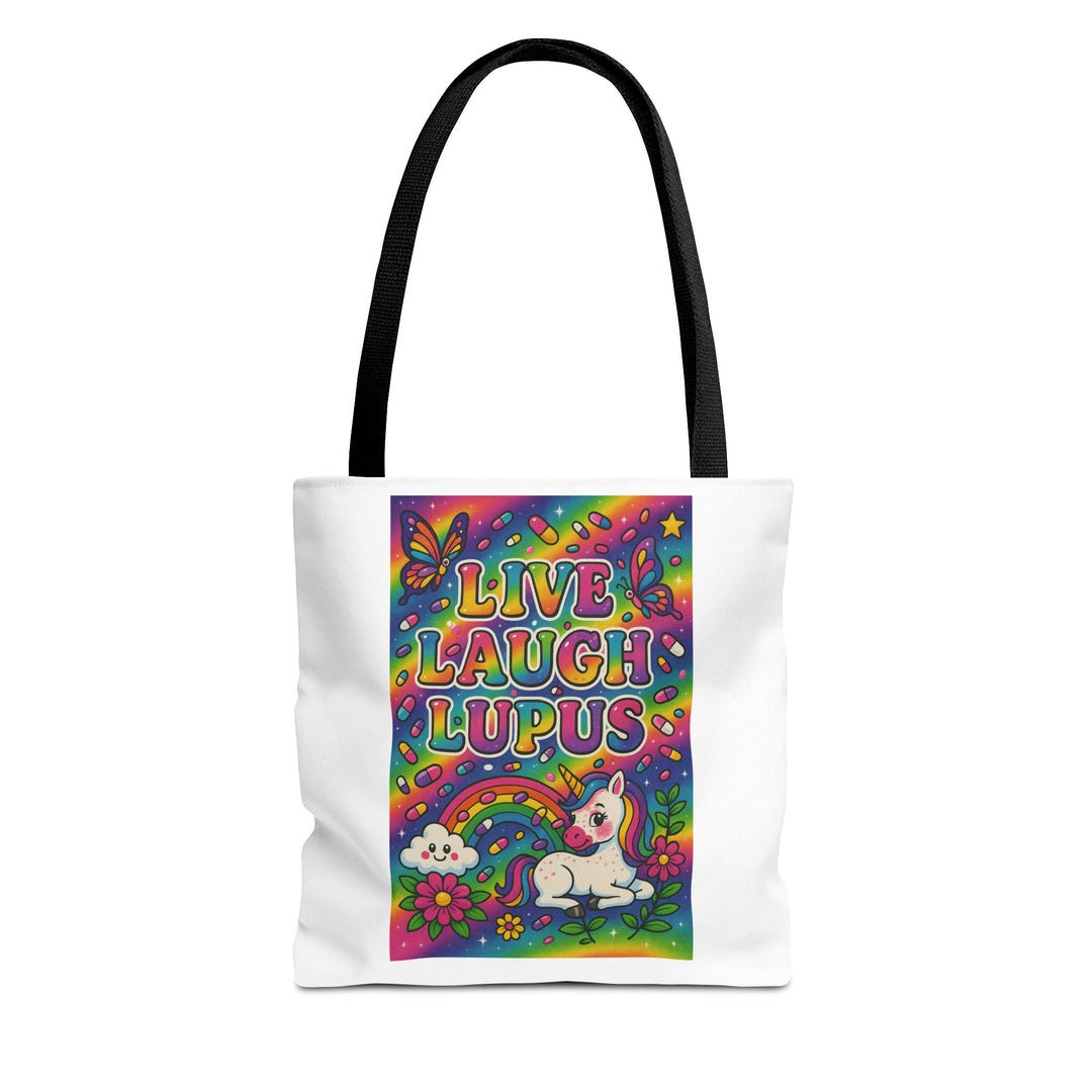 LIVE.LAUGH.LUPUS Tote Bag. Chronic Illness Gift Idea. Humor Autoimmune ...