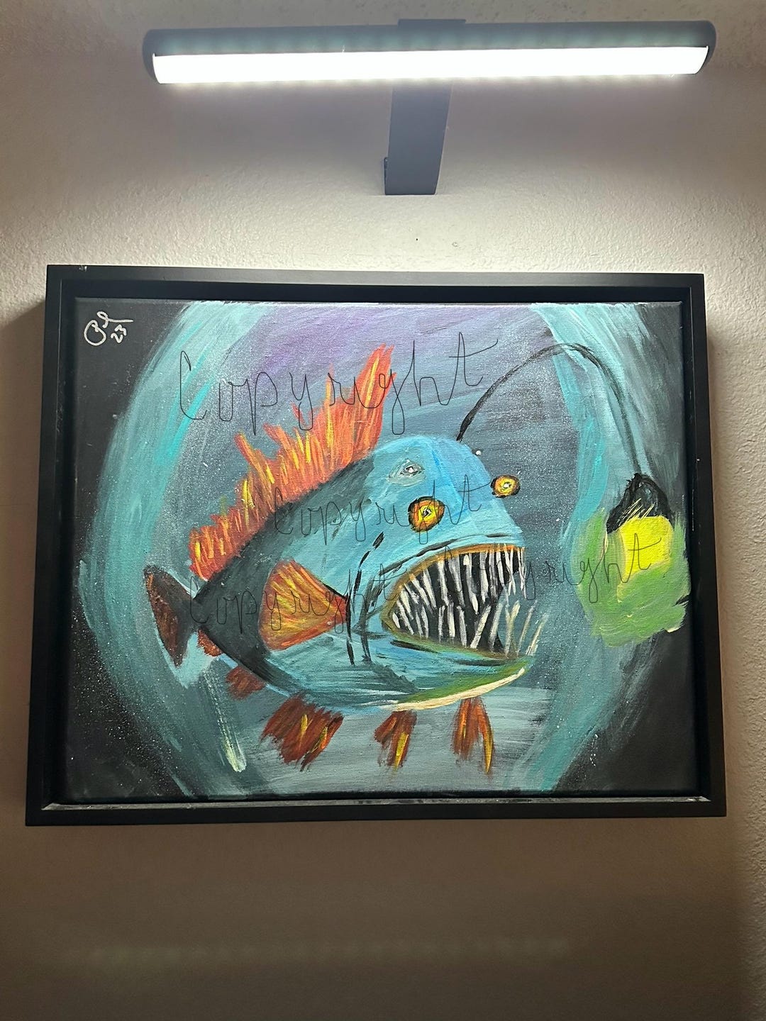 Angler Fish “this Little Light of Mine” - Etsy