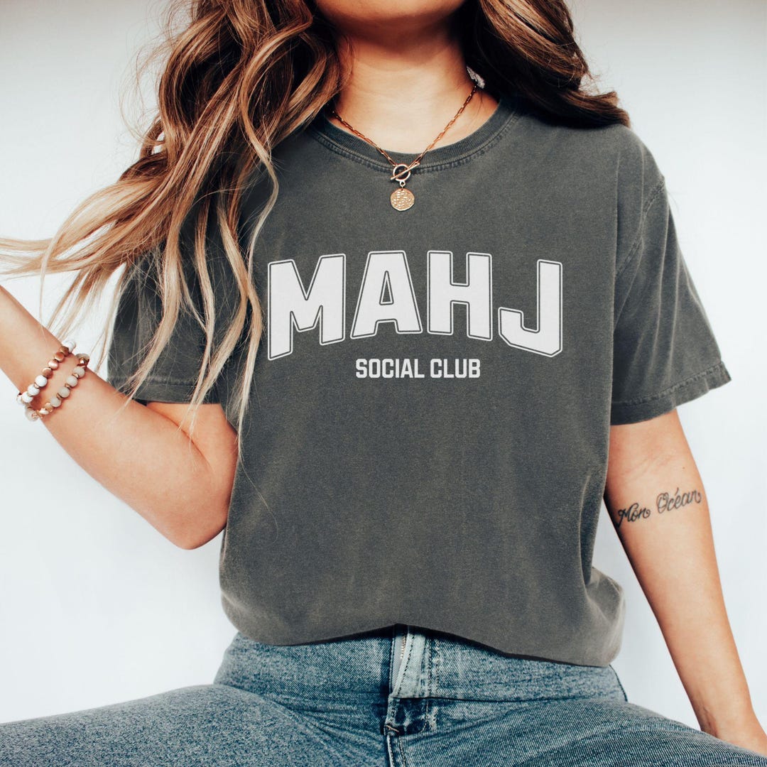 Mahj Social Club Shirt Mahjong Lover T-shirt Custom Mahjong Tee Mahjong ...