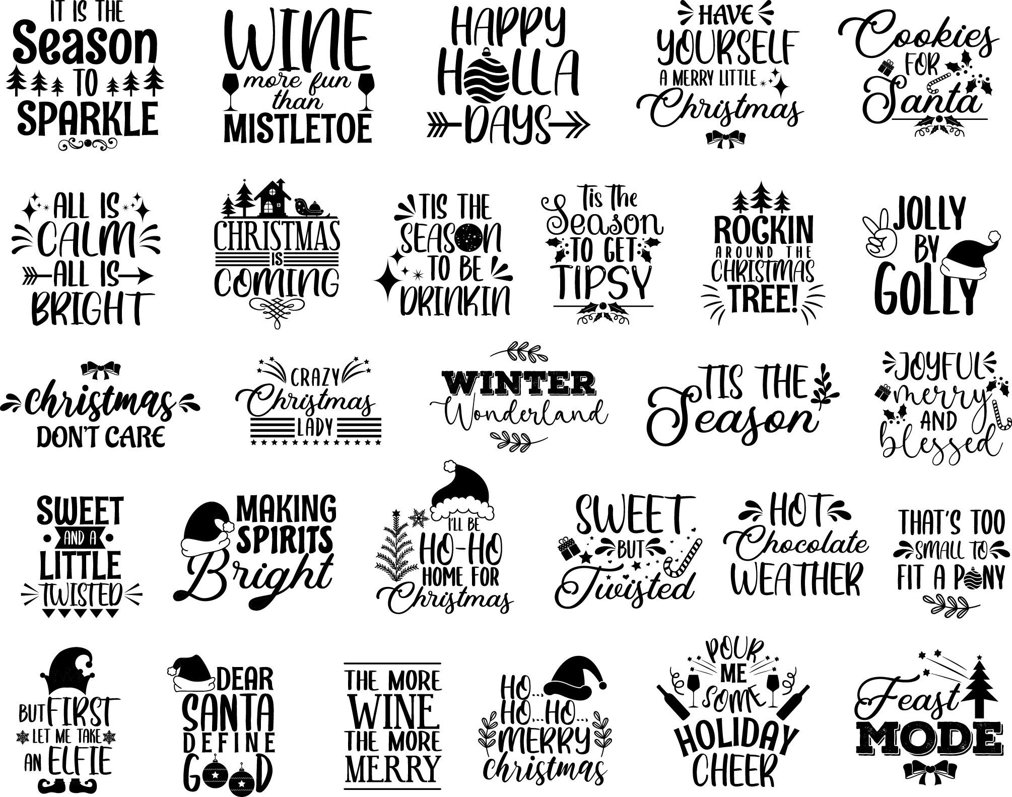 Christmas SVG Bundle: Holiday Cut Files (SVG, PNG) - Etsy