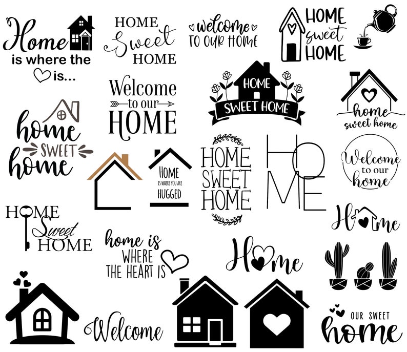 Home Sweet Home SVG Bundle, Home Sweet Home Design, Sweet Home Clipart ...