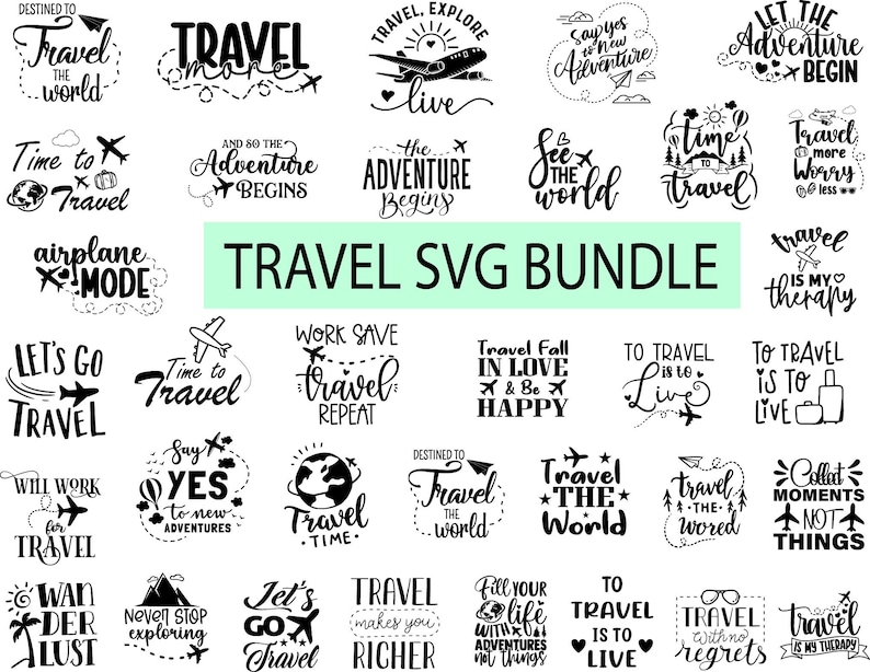 Travel Svg Bundle, Funny Travel Svg, Traveling Svg, Travel Clipart, Svg ...
