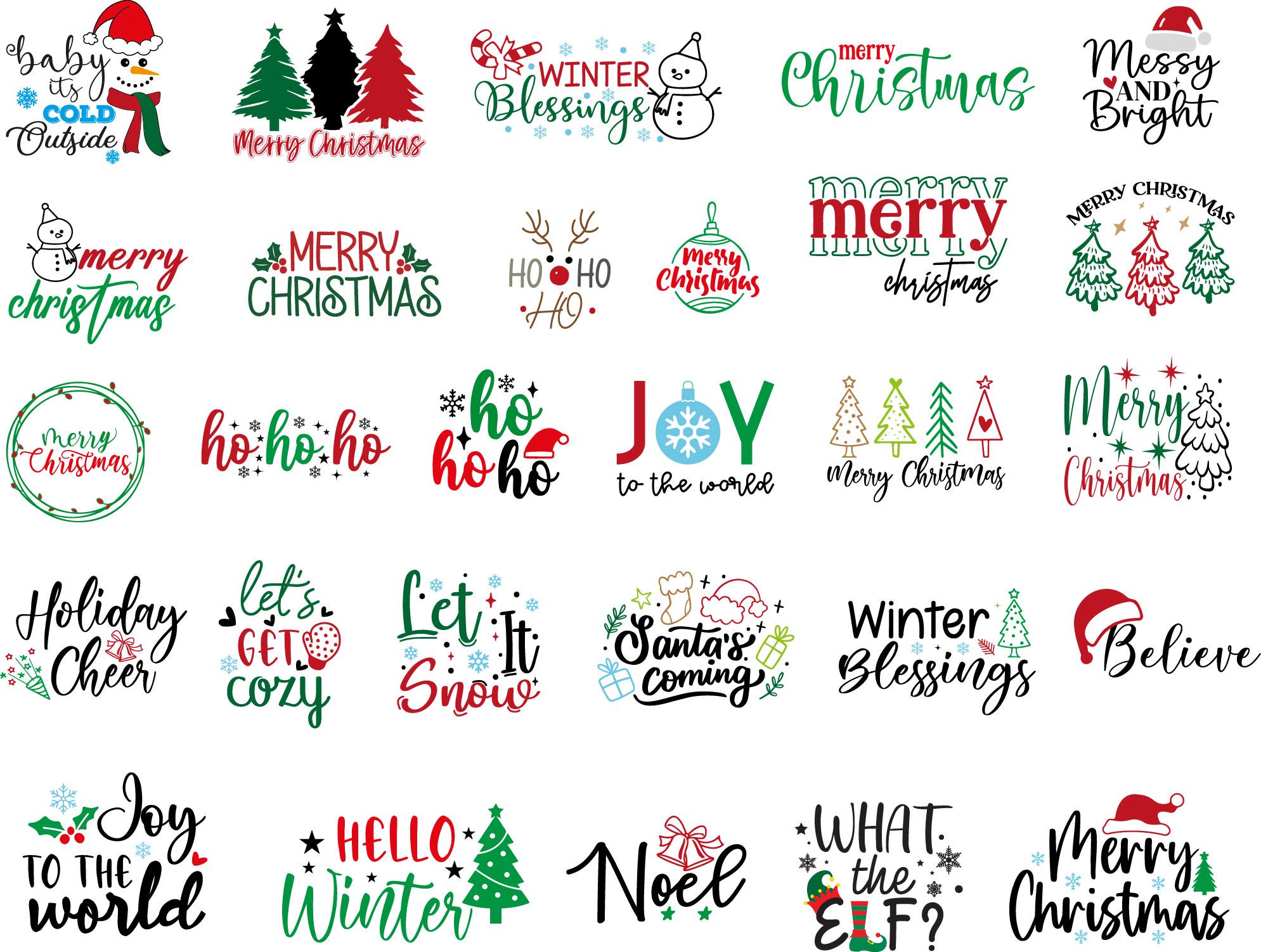 Christmas SVG Bundle: Winter Holiday Designs (SVG/PNG) - Etsy
