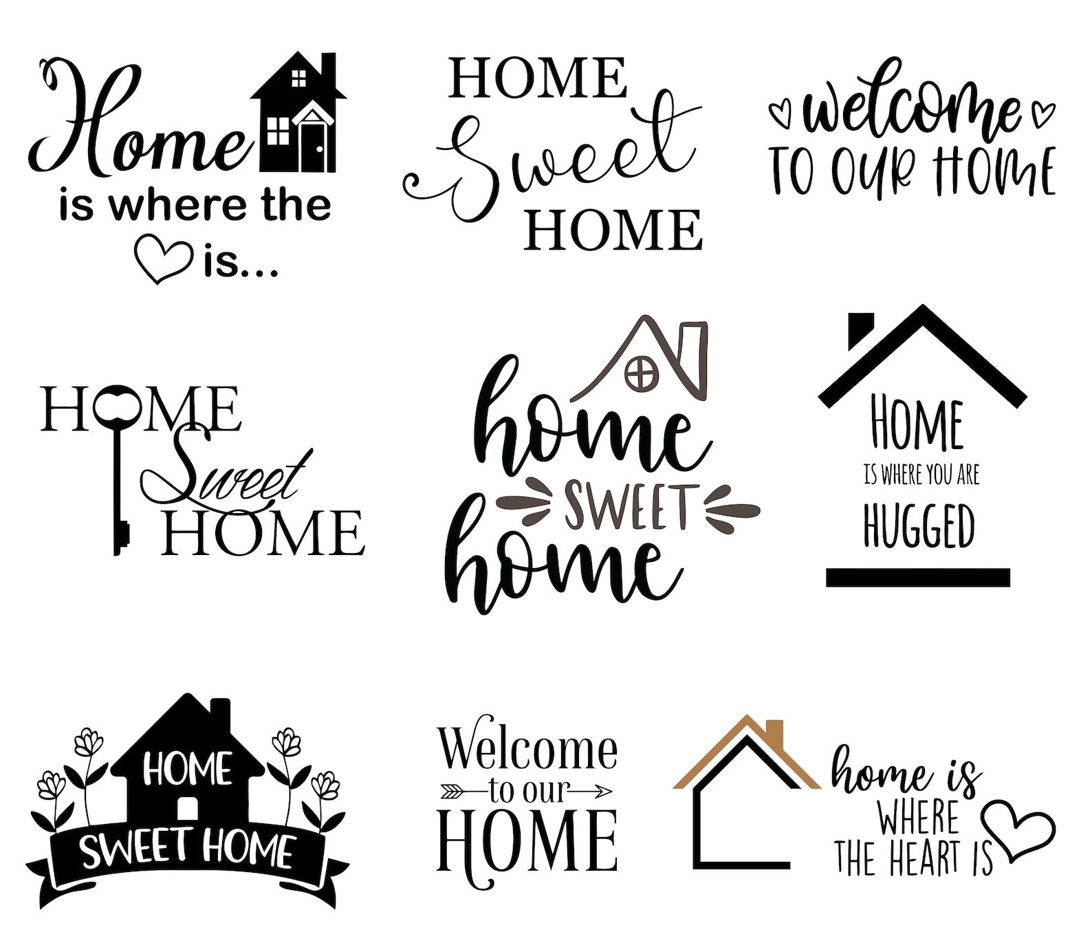 Home Sweet Home SVG Bundle, Home Sweet Home Design, Sweet Home Clipart ...