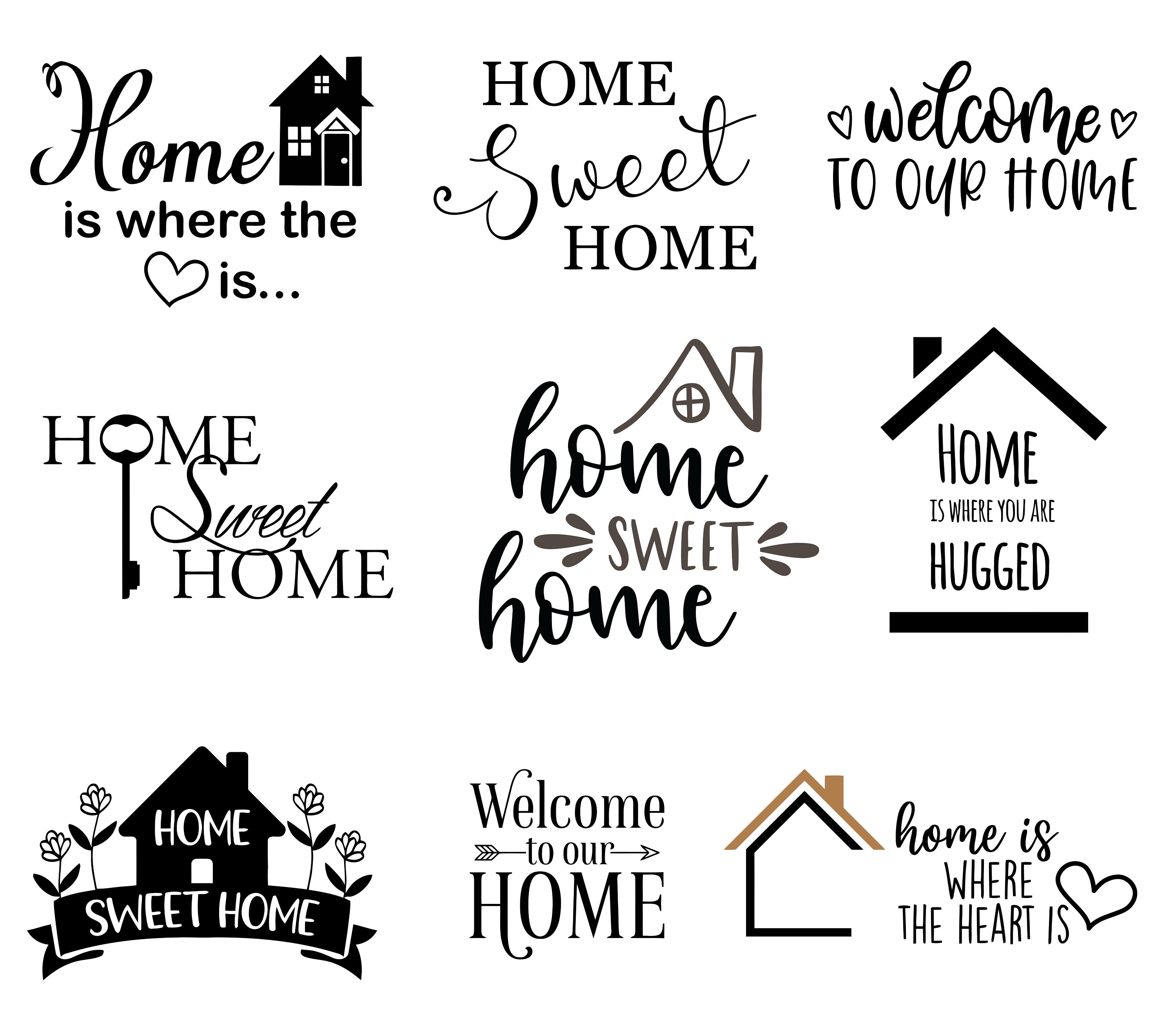 Home Sweet Home SVG Bundle, Home Sweet Home Design, Sweet Home Clipart ...