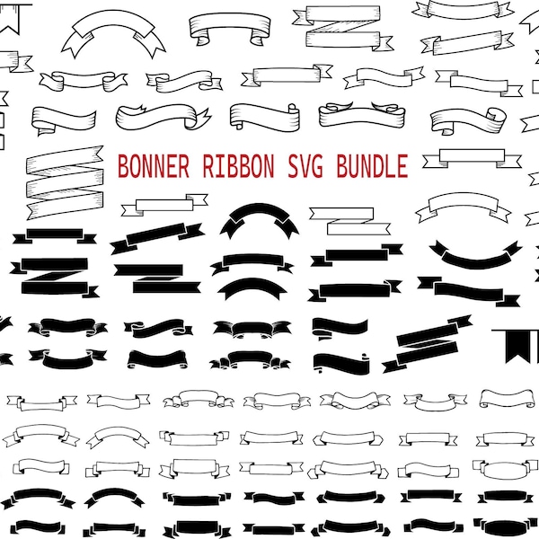 Ribbon Banner Svg - Etsy